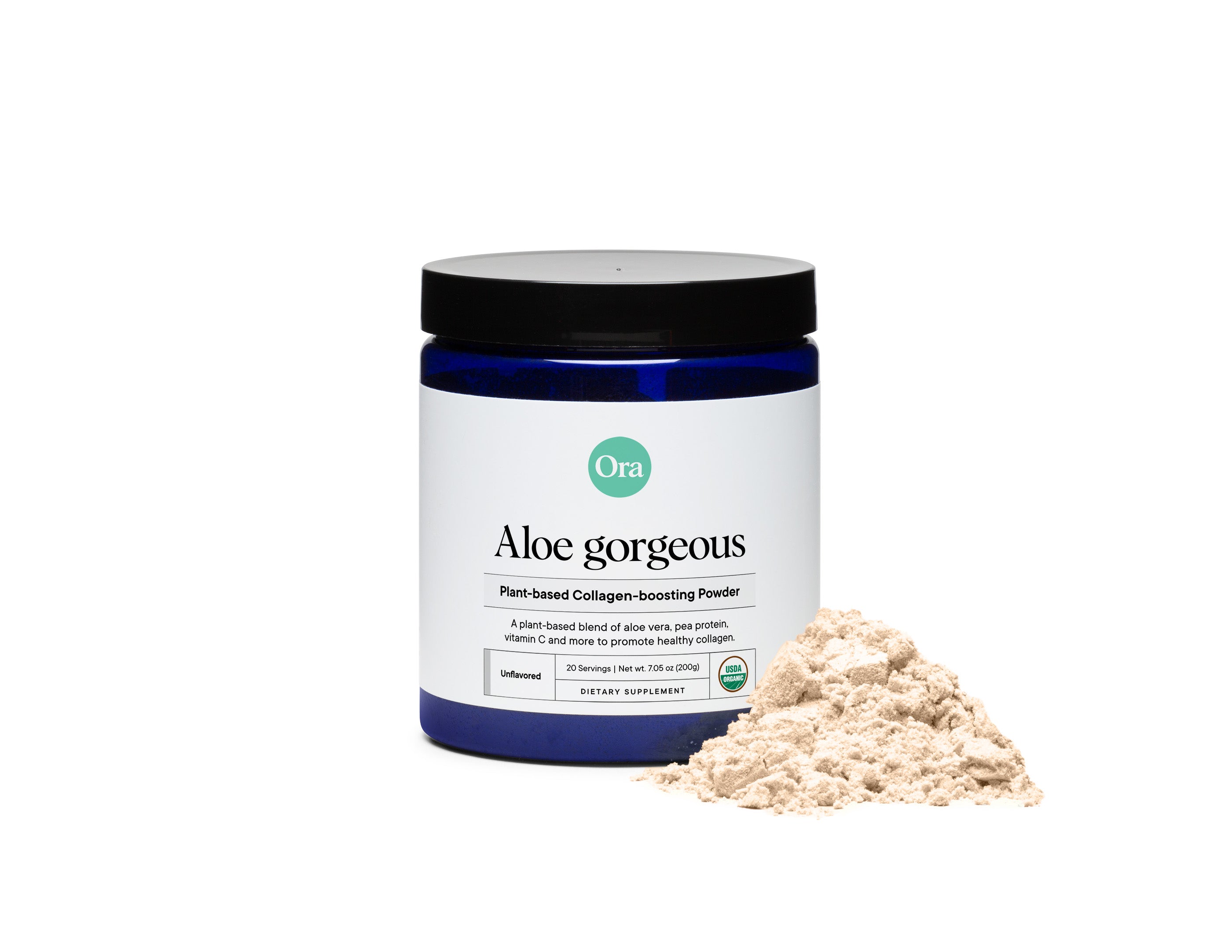 Aloe Gorgeous Plant-Based Collagen Support, by Ora Organic - Unflavore ...
